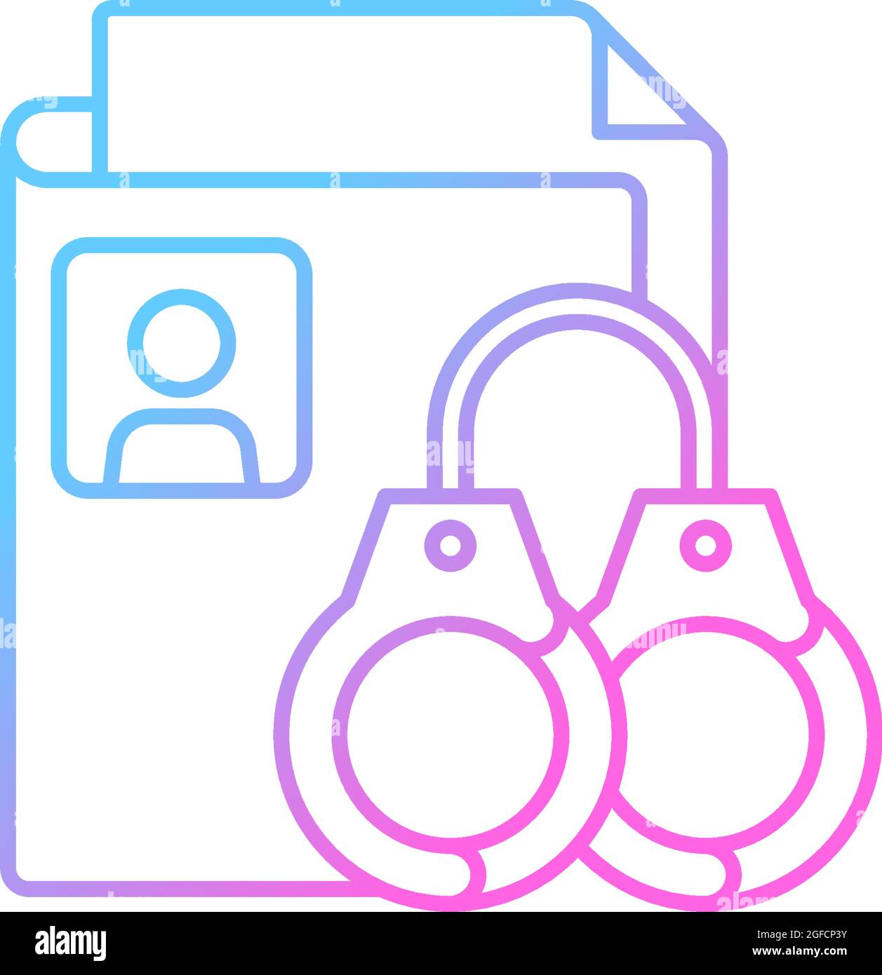 Sealing criminal records gradient linear vector icon Stock Vector Image ...