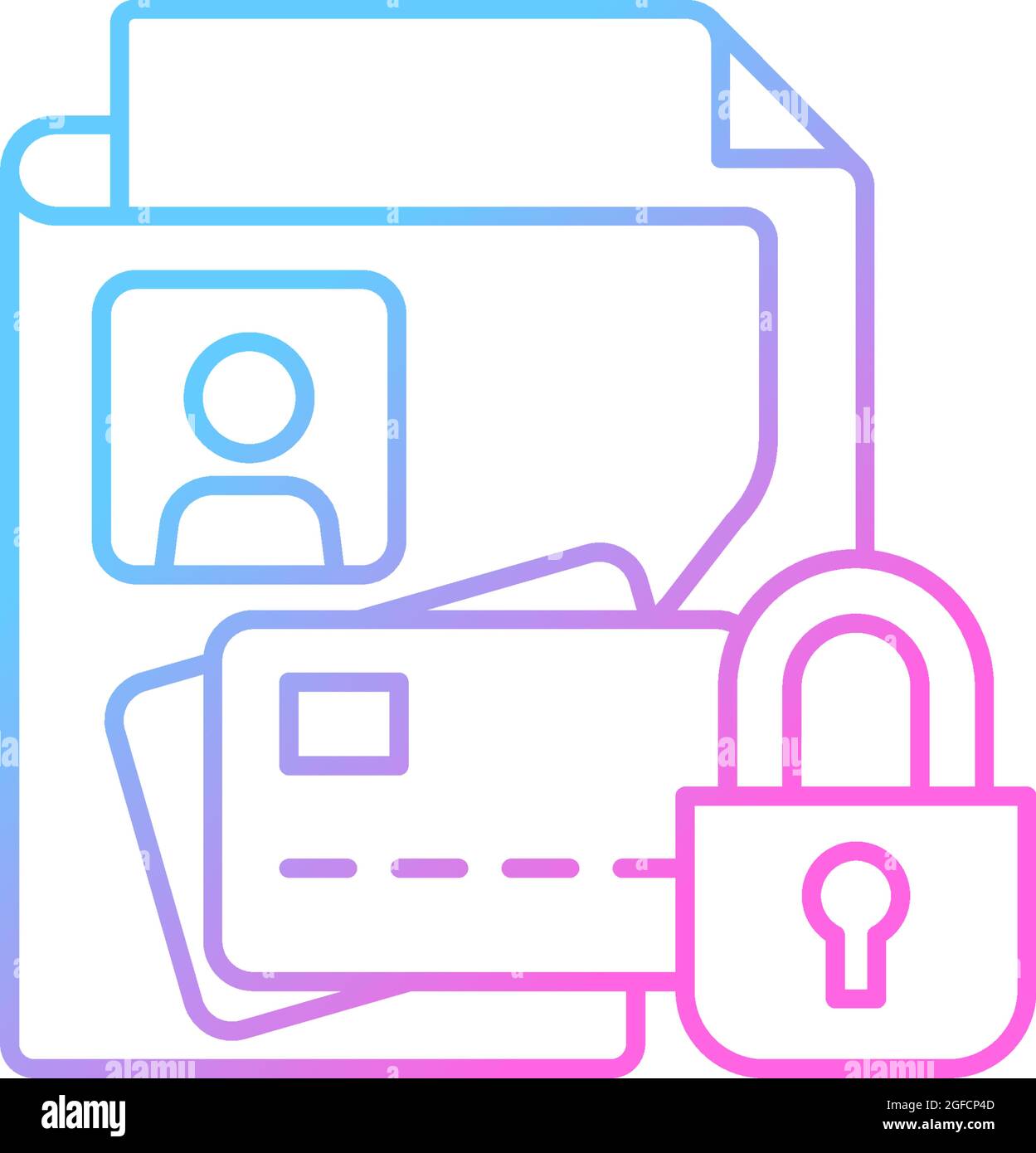 Nonpublic personal information gradient linear vector icon Stock Vector ...