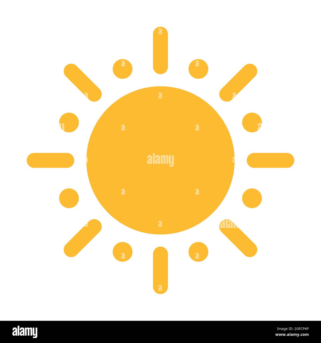 Sun flat icon vector. Summer pictogram. Sunlight symbol. for website ...