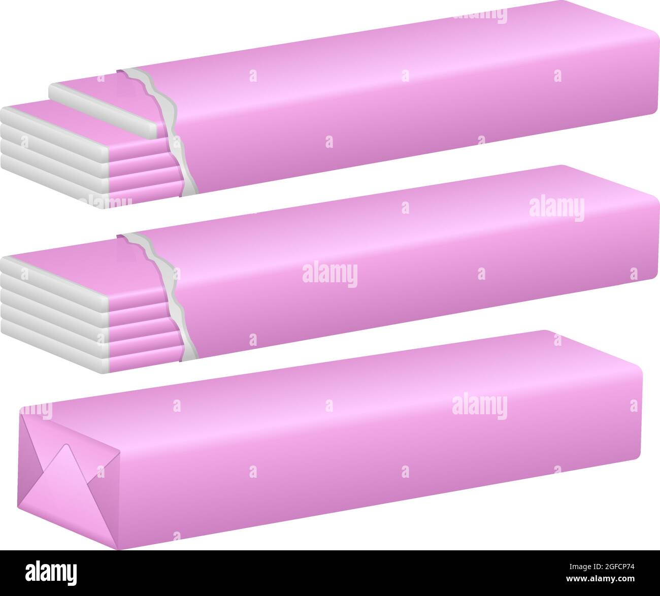 Chewing gum pack on a white background. Vector illustration Stock ...
