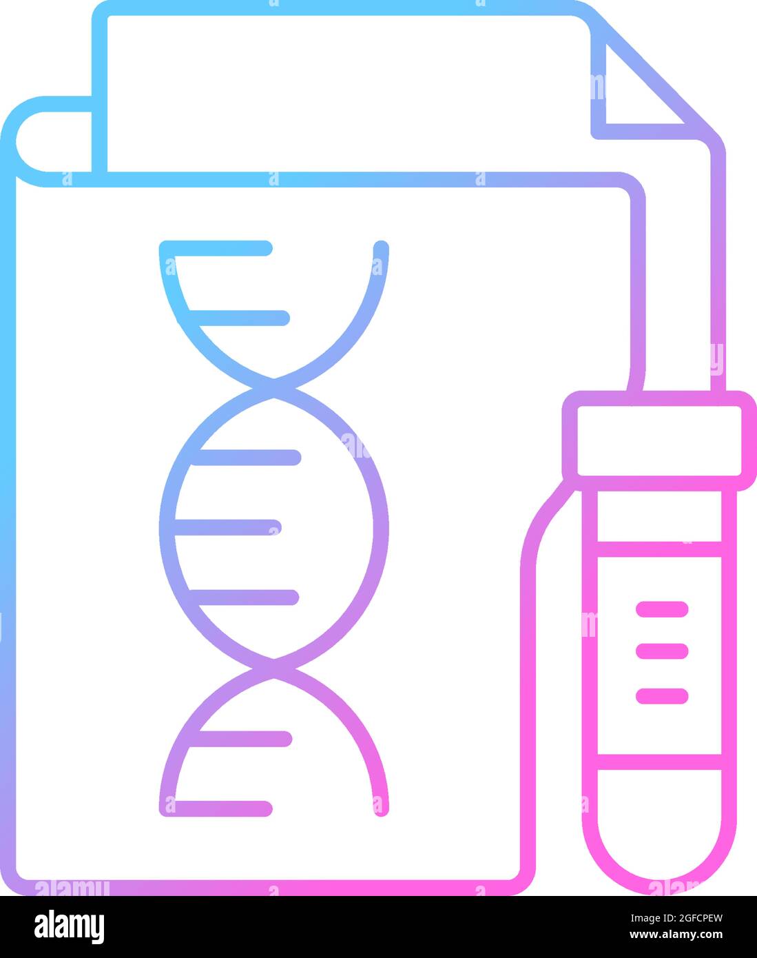 Genetic information privacy gradient linear vector icon Stock Vector ...