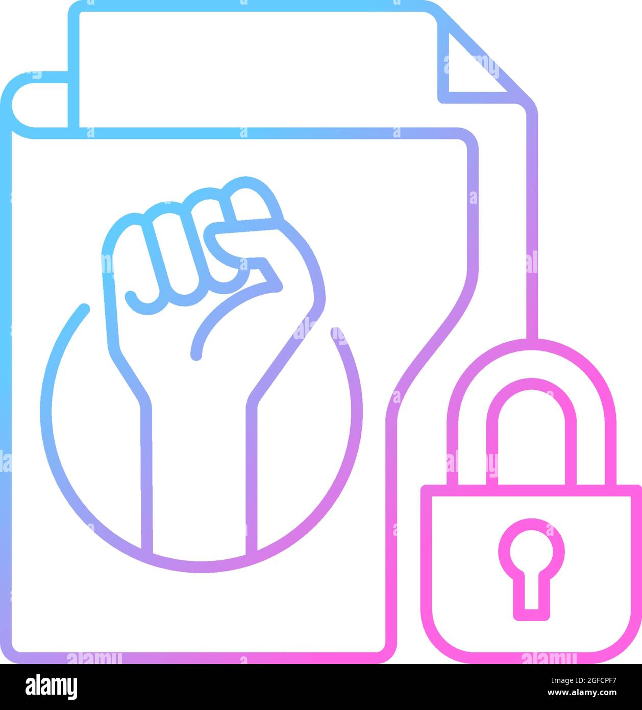 Trade union membership gradient linear vector icon Stock Vector Image ...