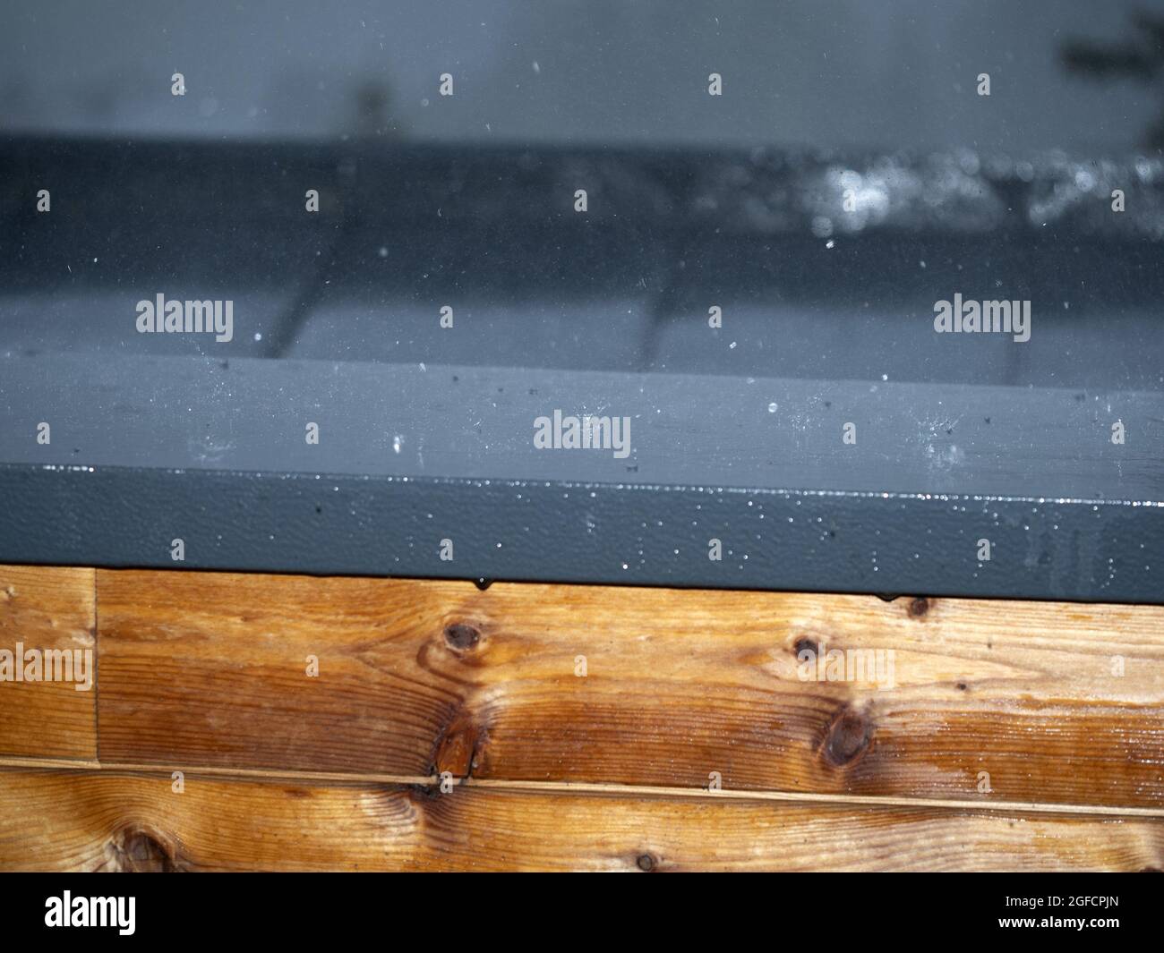 hailstorm on balcony in mountain detail of hailstones while falling ...