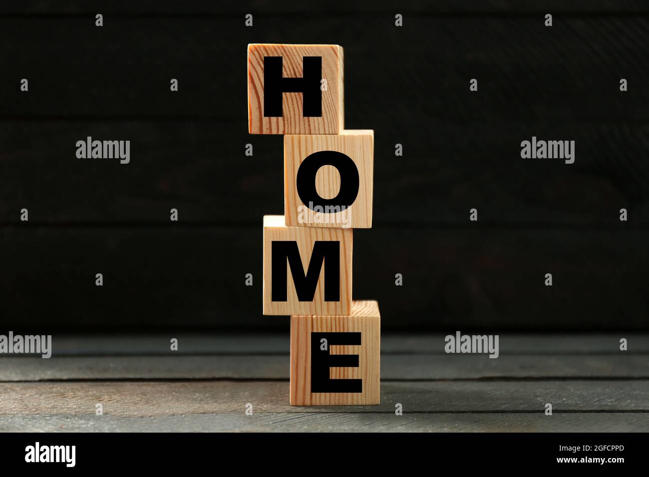 Word HOME on dark background Stock Photo - Alamy