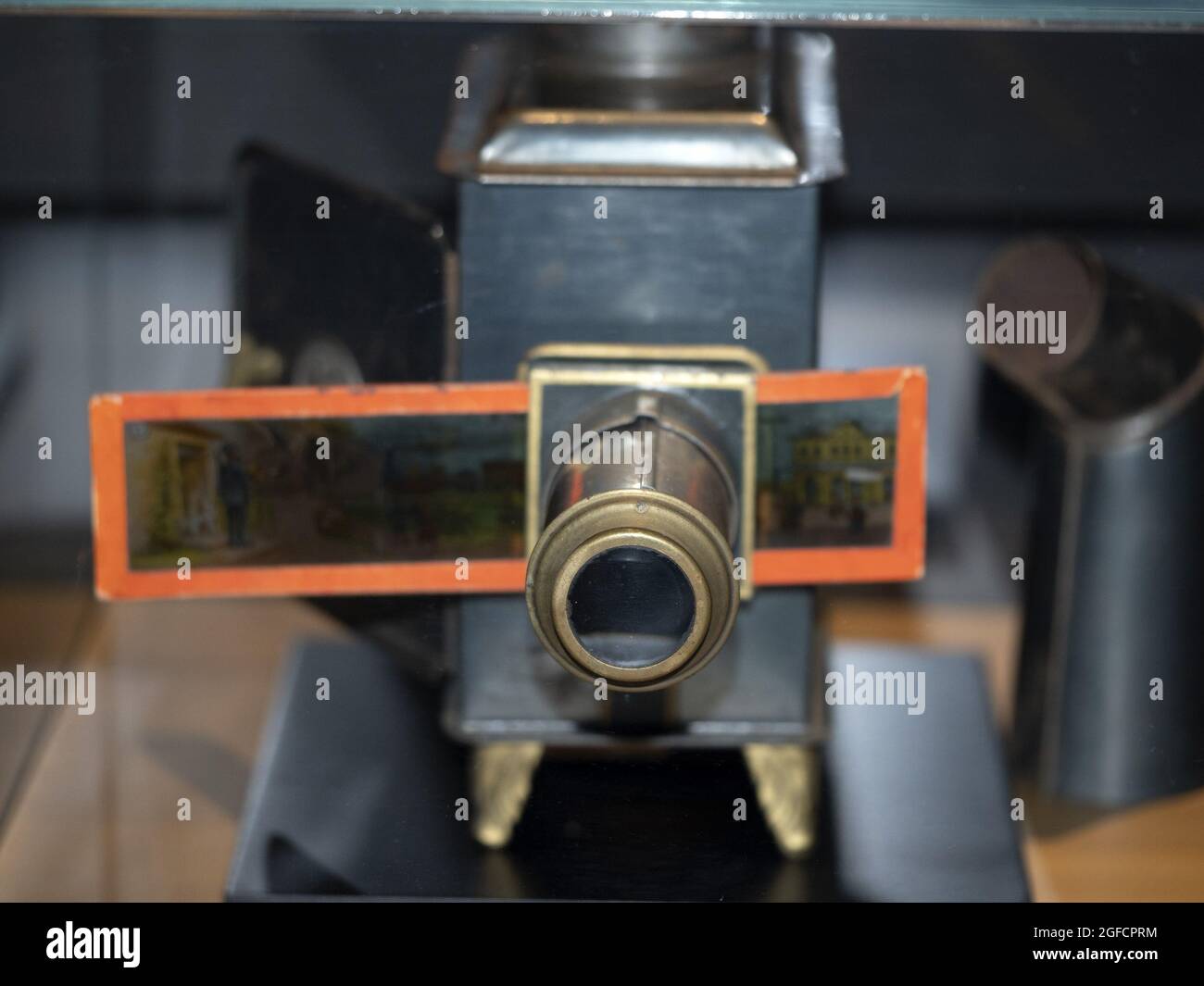magic lantern old projector detail Stock Photo - Alamy
