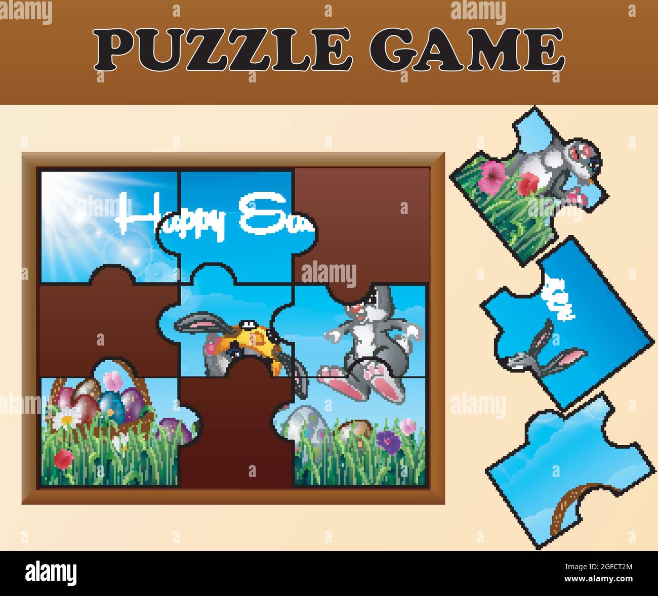 Jigsaw mask Stock Vector Images - Alamy