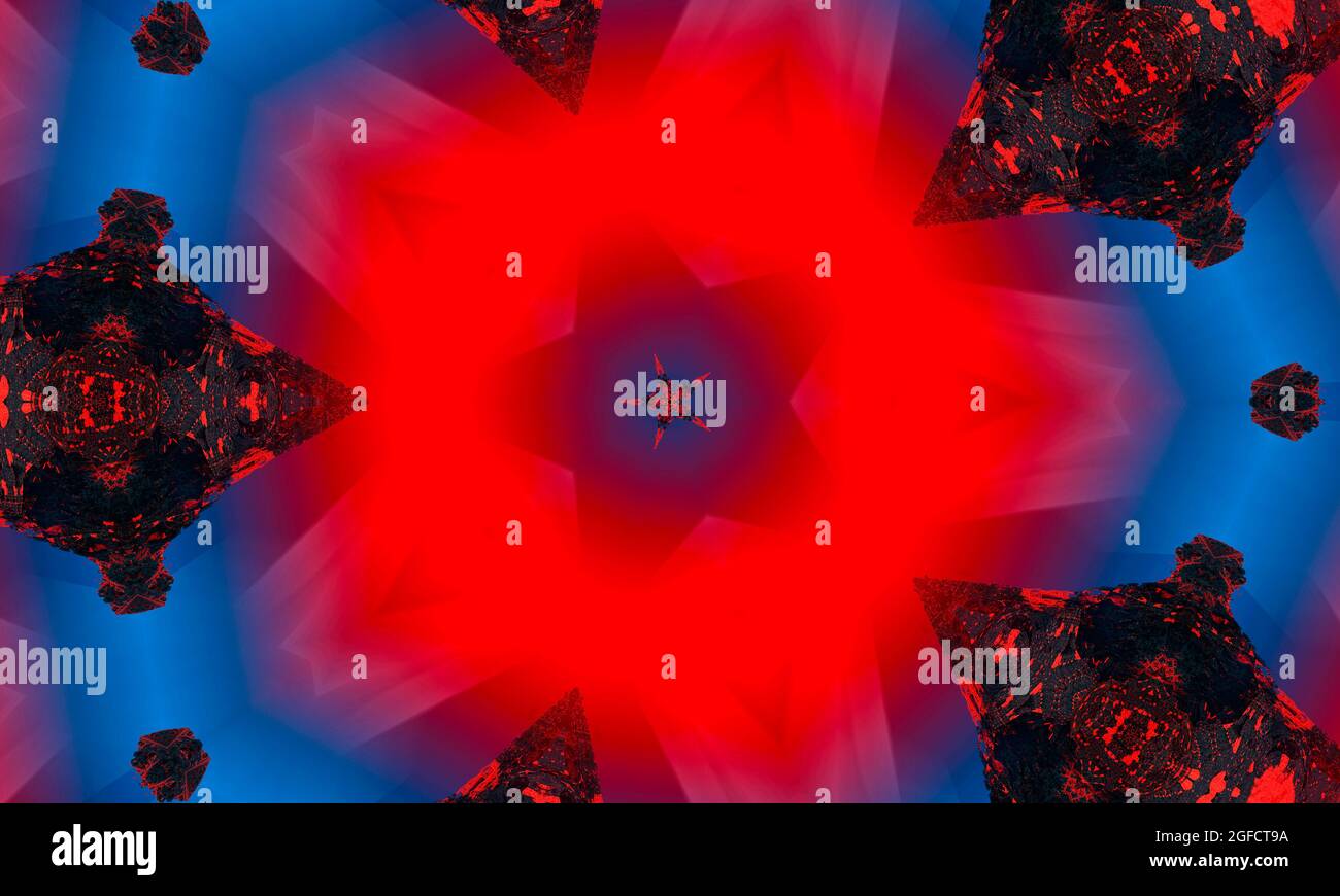 Red Abstract color technology background, computer technology business ...