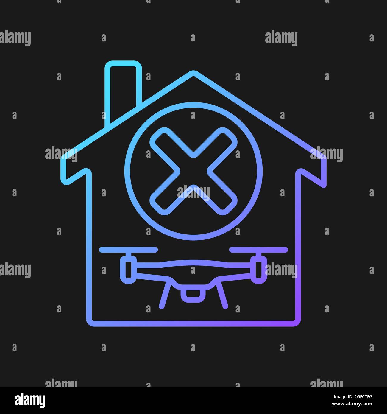 Dont use indoors gradient vector manual label icon for dark theme Stock ...