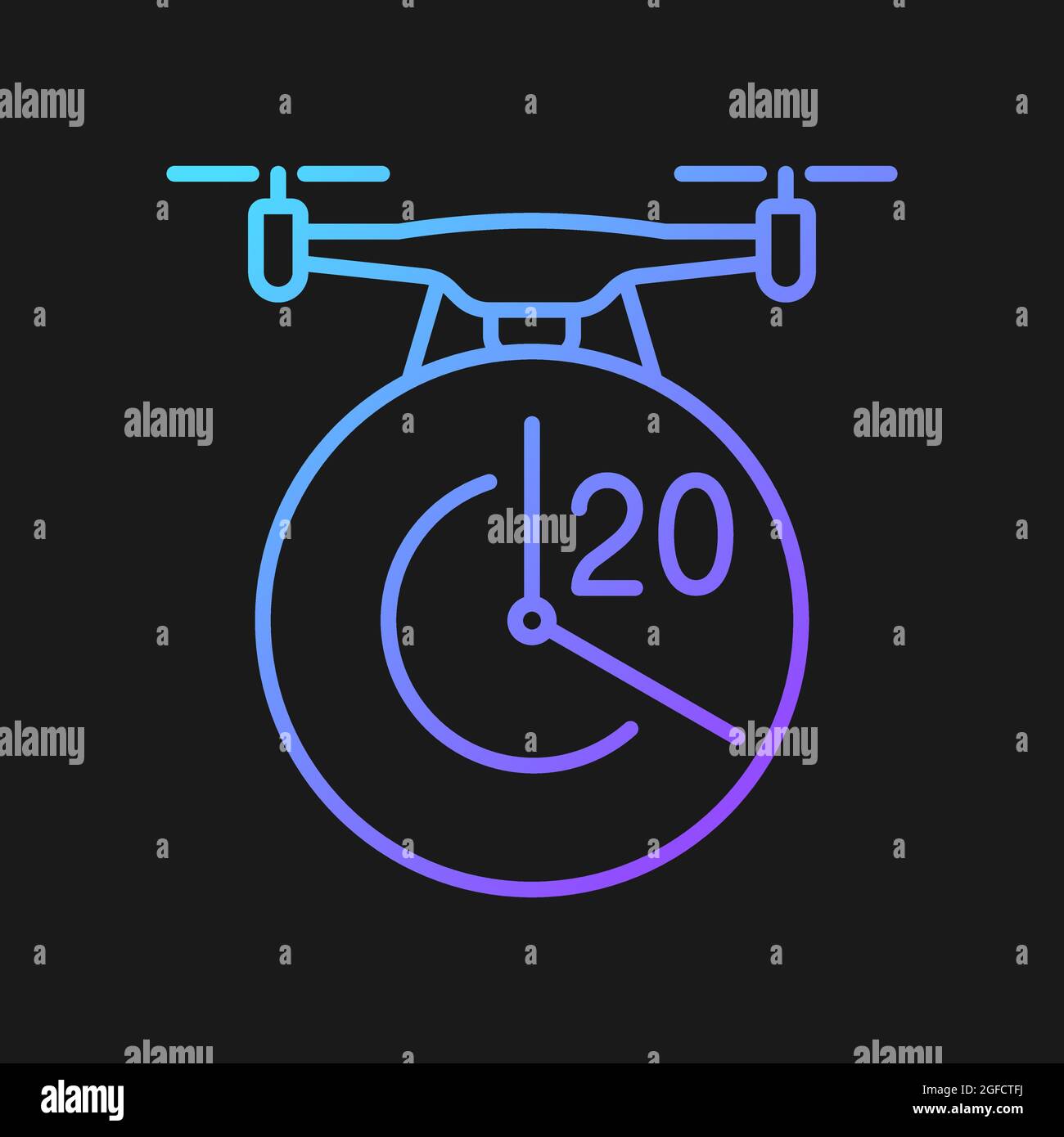 Maximum Flight Time Gradient Vector Manual Label Icon For Dark Theme Stock Vector Image And Art