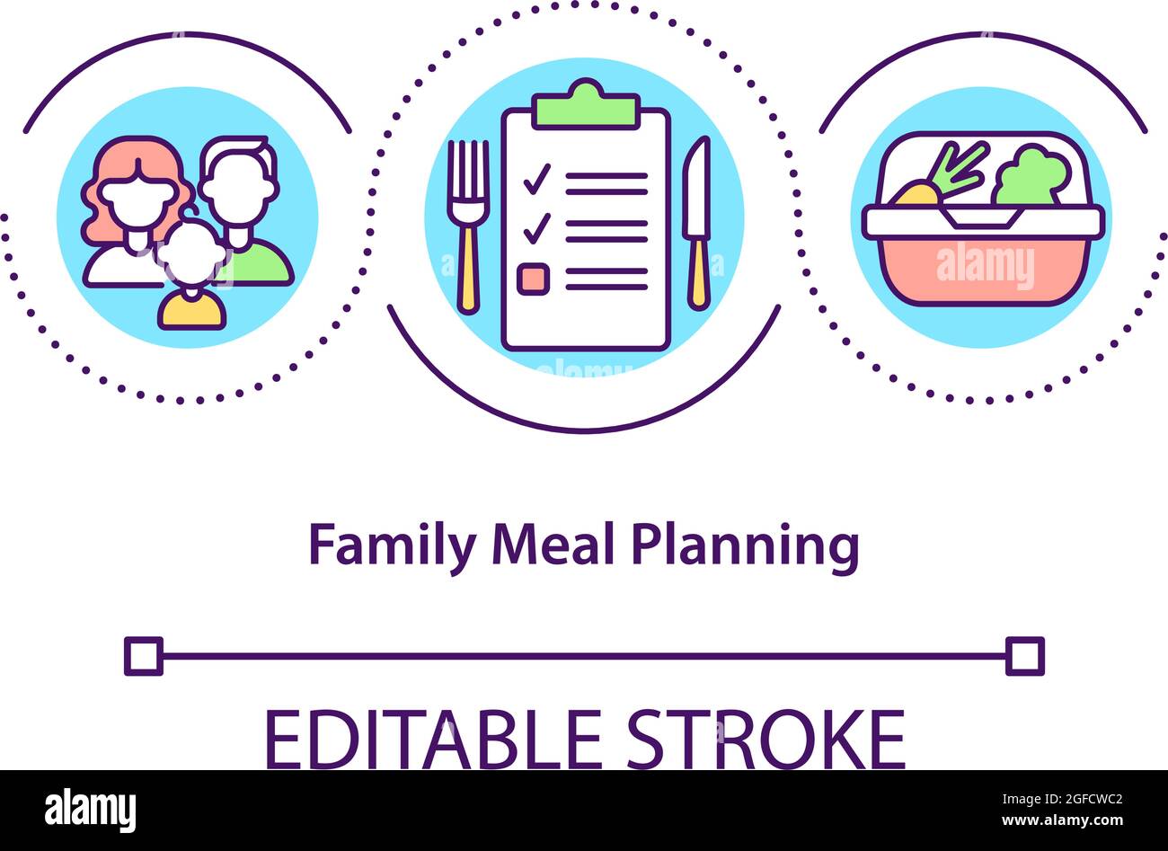 Family meal planning concept icon Stock Vector Image & Art - Alamy
