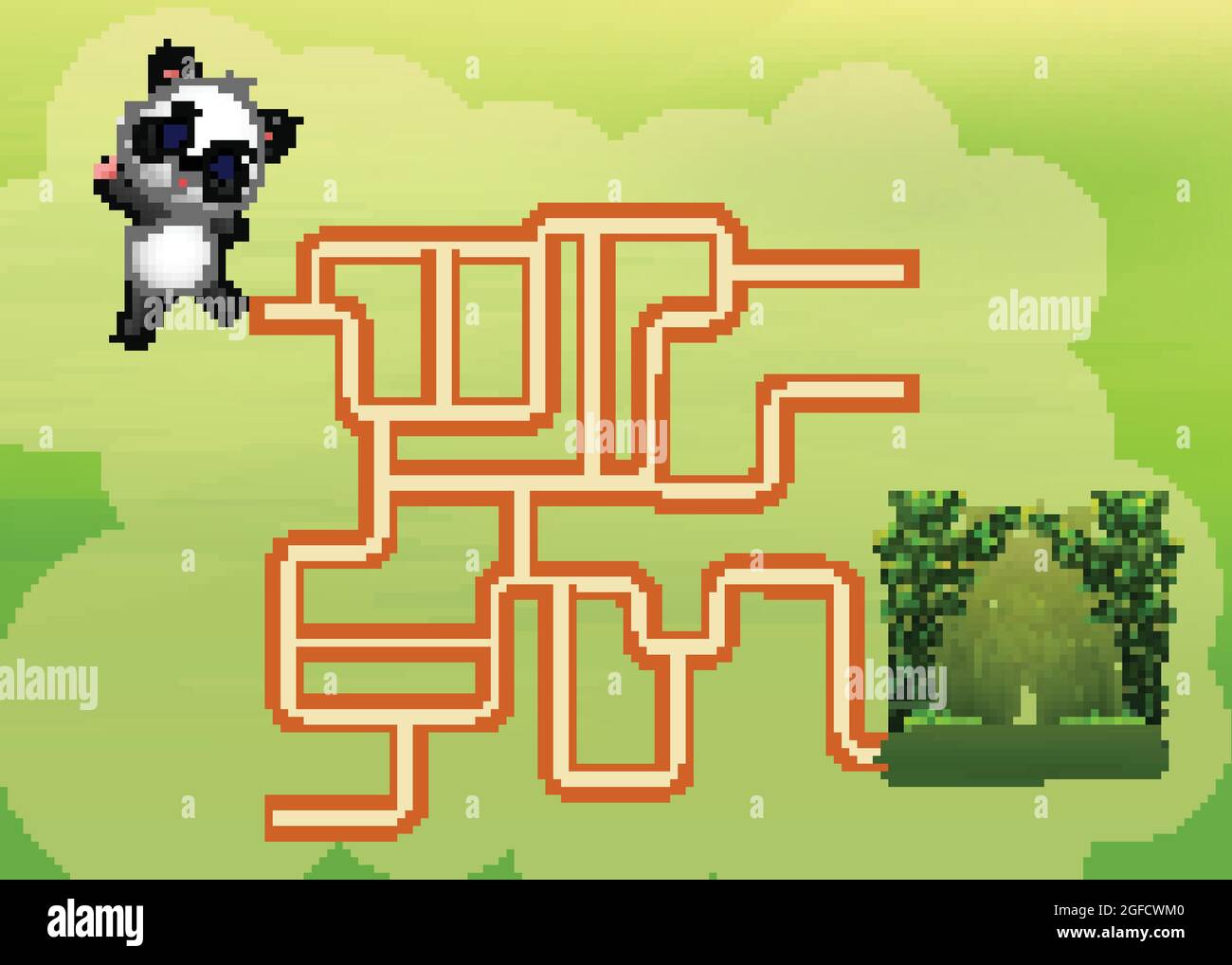 Direction to panda habitat Stock Vector Images - Alamy