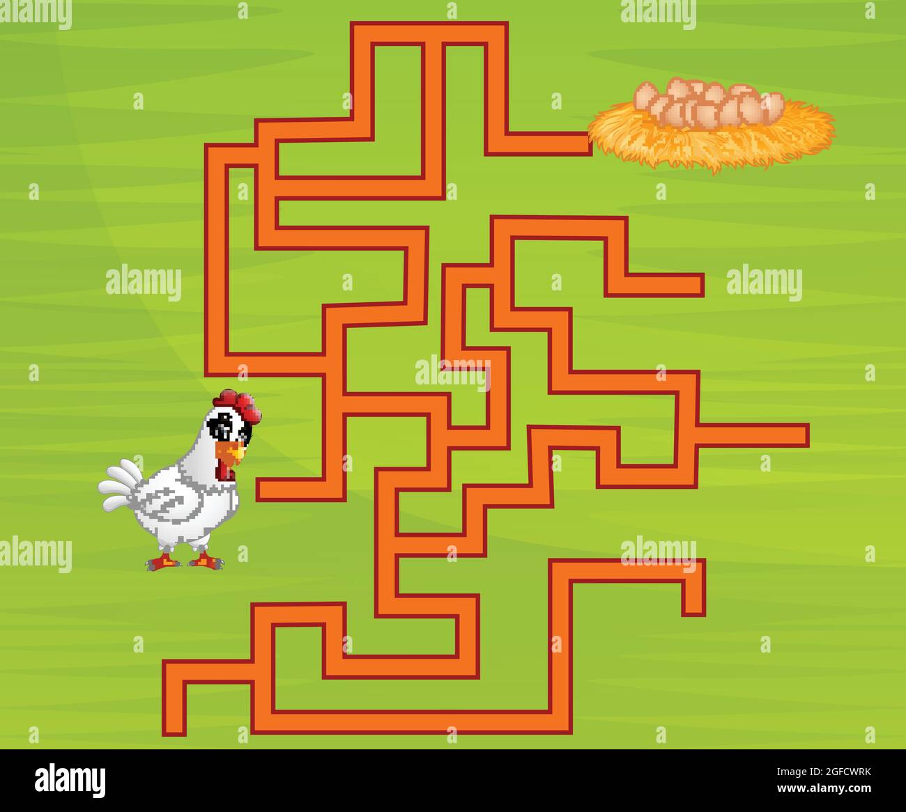Game chicken maze find way to the egg Stock Vector Image & Art - Alamy