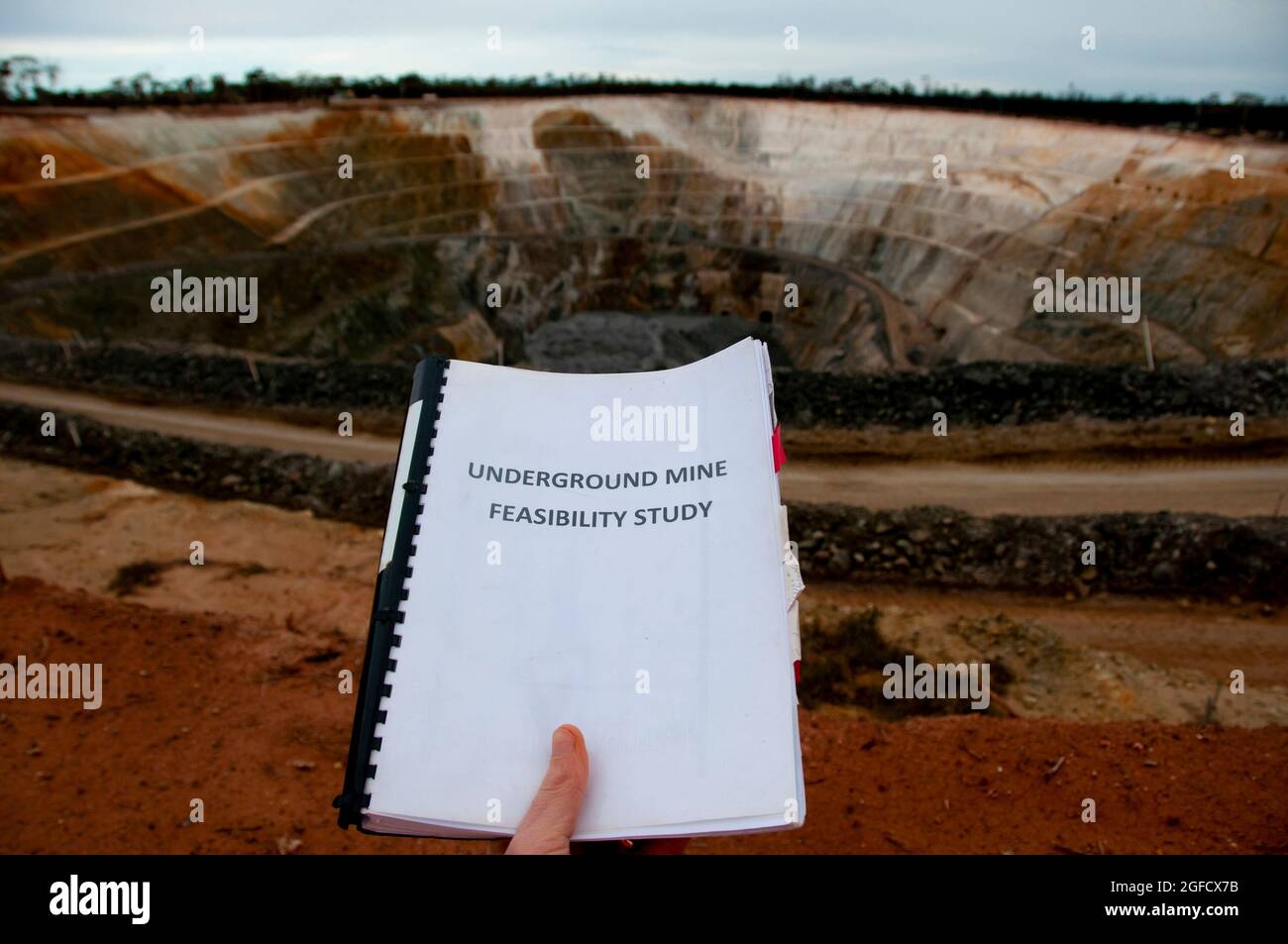 Report on Mining Feasibility Study Stock Photo - Alamy