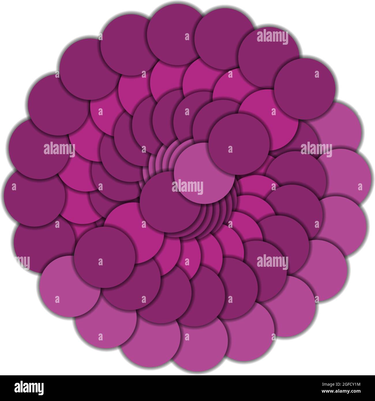 the arrangement of circular circles with regular also slightly visible ...