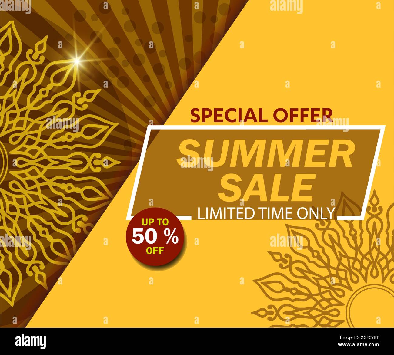 summer sale media background, Vector illustration for social media ...