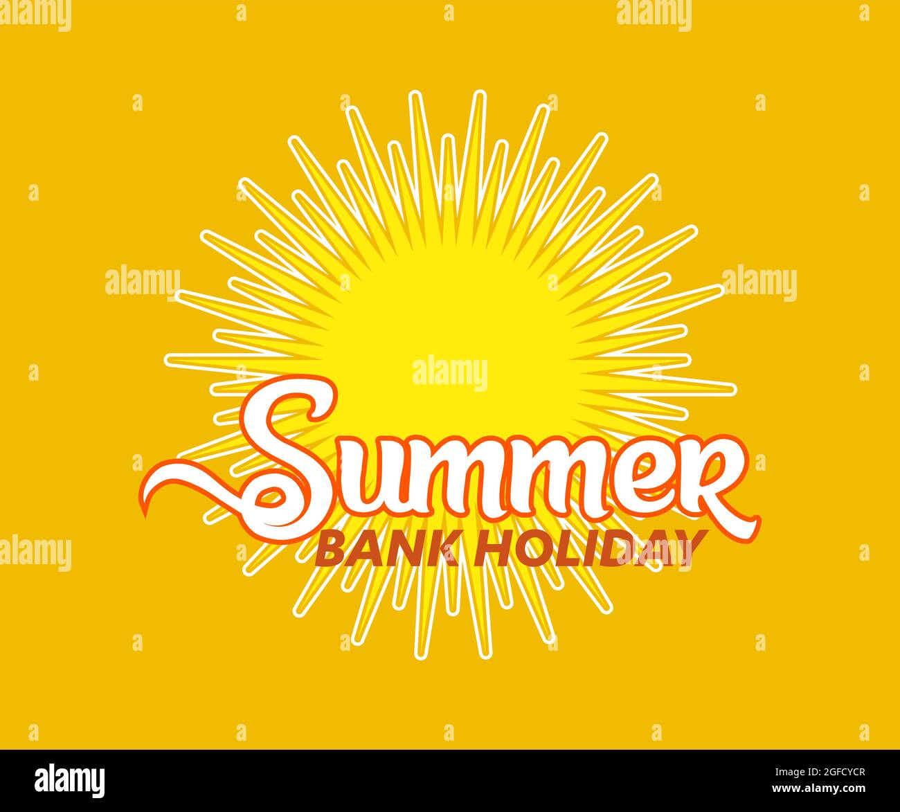 summer Bank Holiday vector illustration background, for gifts, social ...