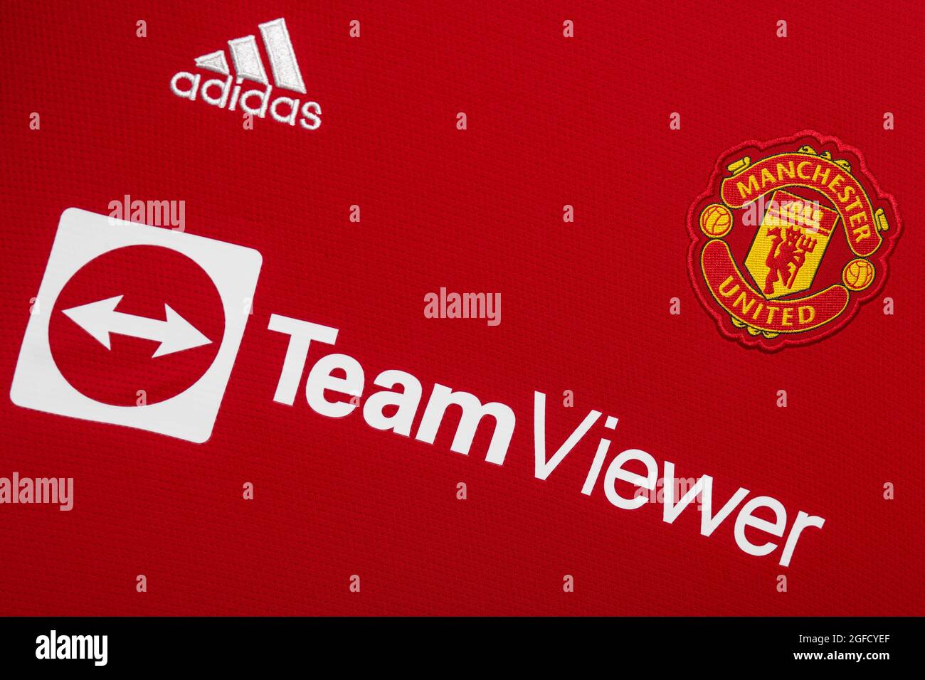 Manchester united kit sponsor hi-res stock photography and images - Alamy