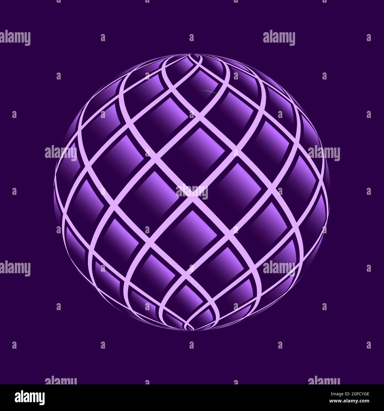 symmetrical ball circle vector, purple background, smooth lines on each ...