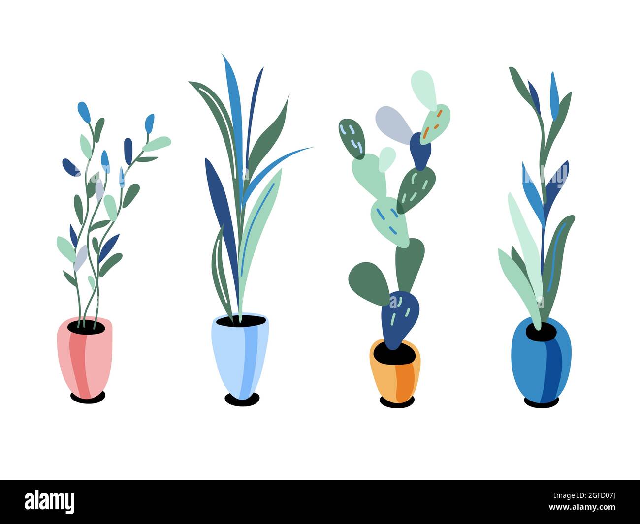 Pots plants outdoor Cut Out Stock Images & Pictures - Alamy