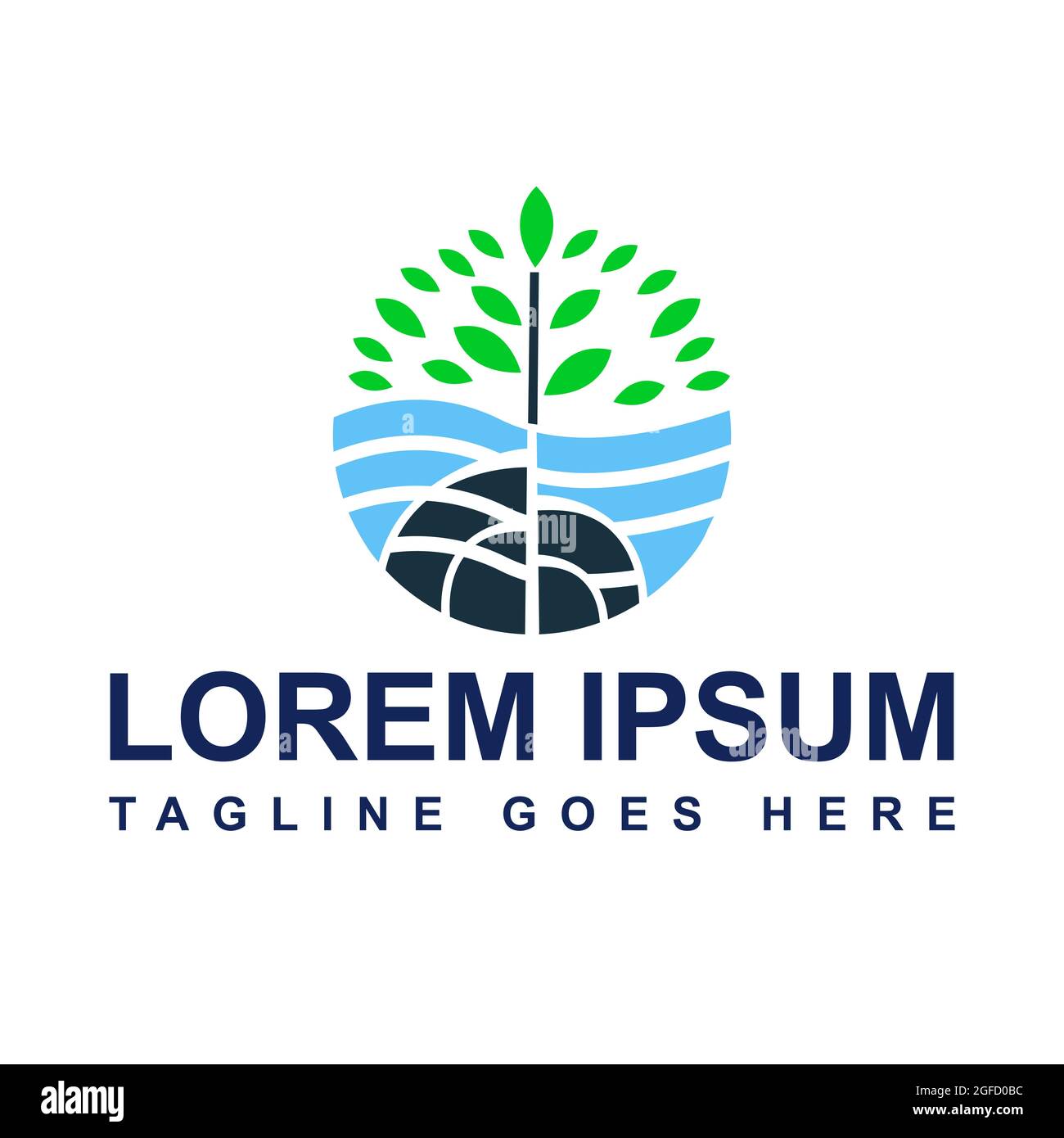 drawing ecosystem environmental conservation logo design vector ...