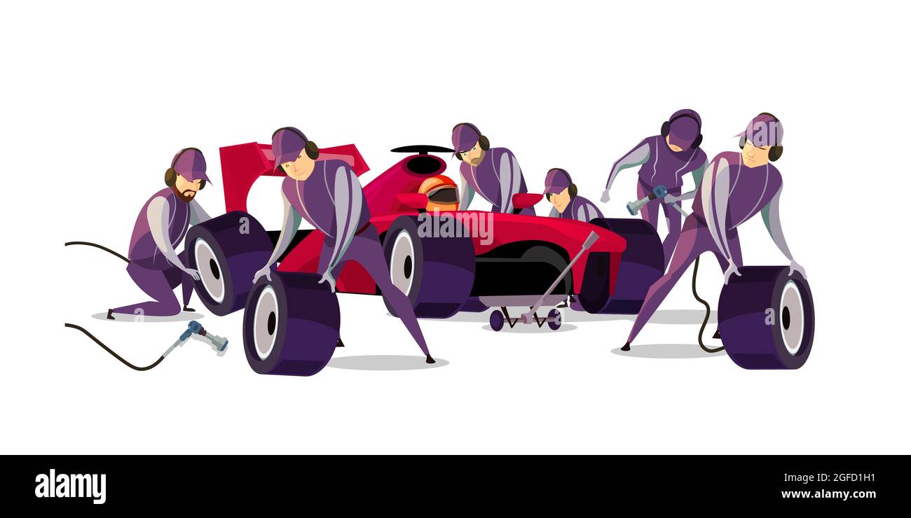 Pit stop racing Cut Out Stock Images & Pictures - Alamy