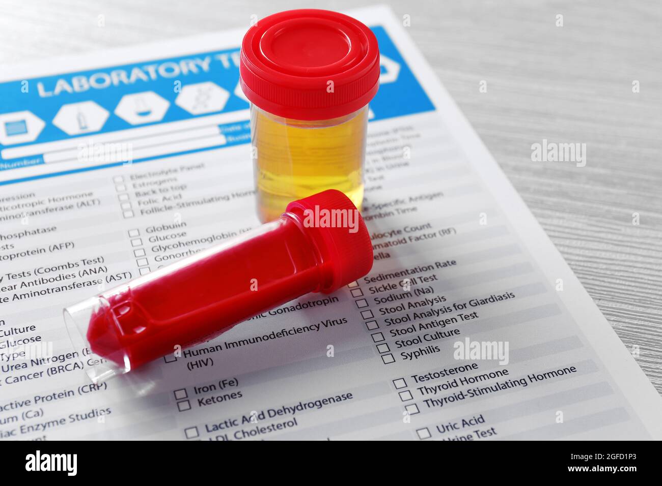 Medical report with analysis, closeup Stock Photo - Alamy