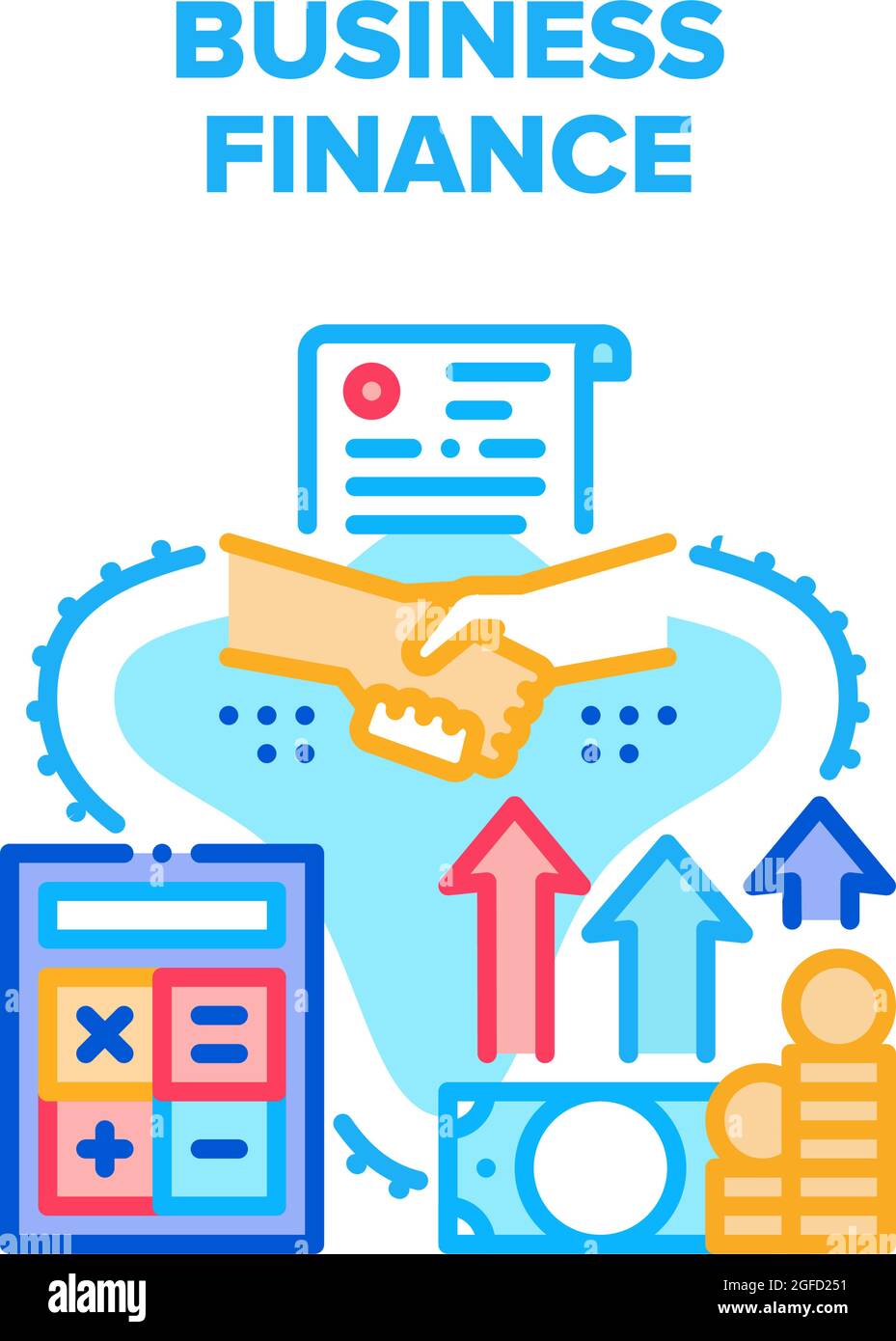 Business Finance Vector Concept Color Illustration Stock Vector Image ...