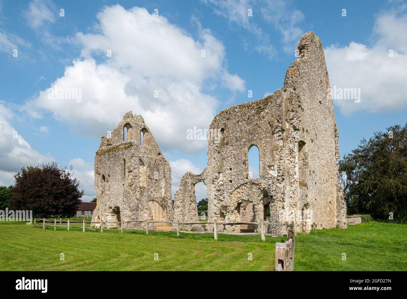 Boxgrove Priory, ruins of the benedictine monastery lodging house, a ...