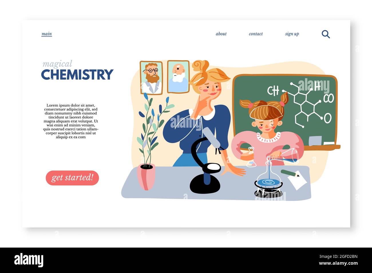 Chemistry cartoon hi-res stock photography and images - Alamy