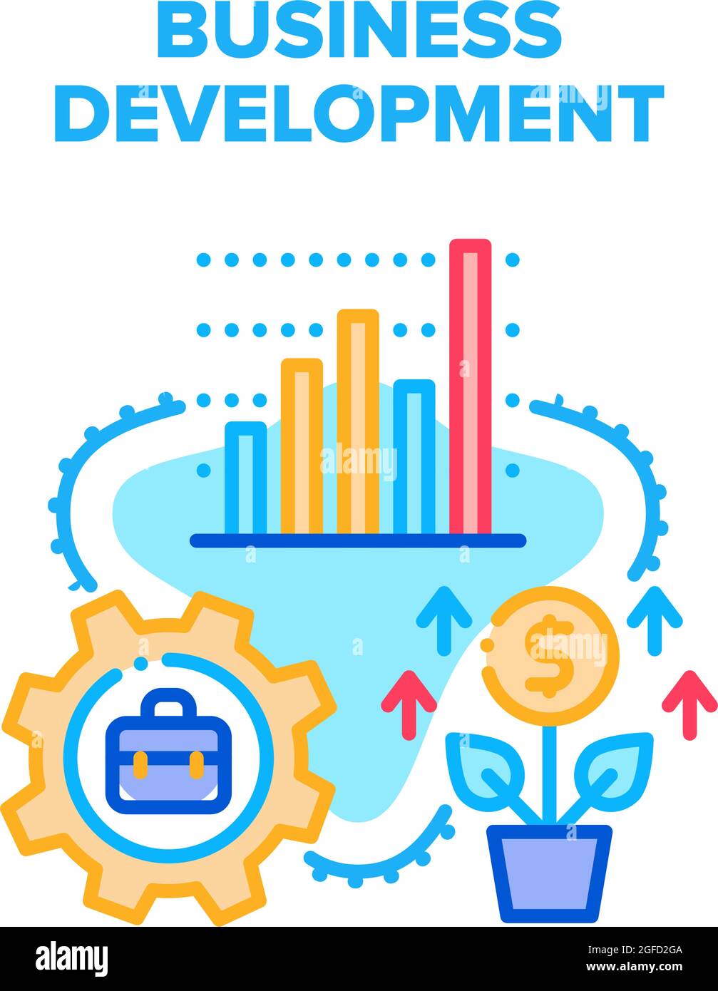 Business Development Vector Concept Illustration Stock Vector Image ...