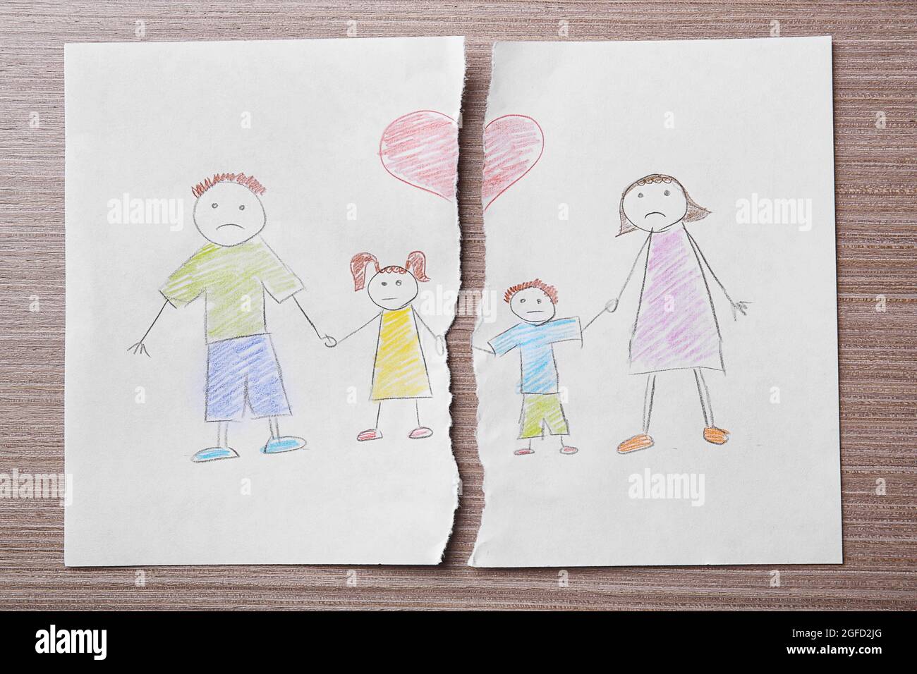 Torn Family Drawing High Resolution Stock Photography and Images - Alamy