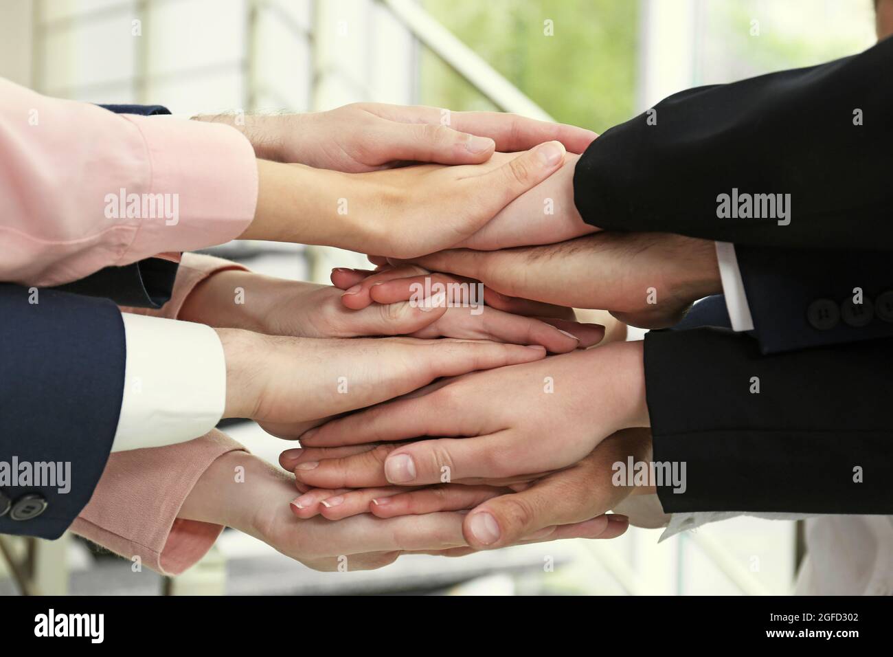 Business people hands. Teamwork concept Stock Photo - Alamy