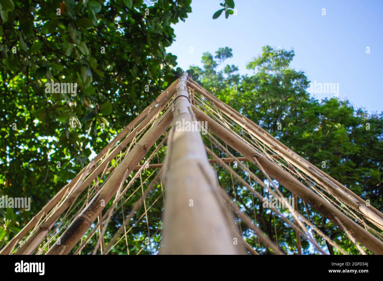 A-shaped bamboo frame Stock Photo - Alamy