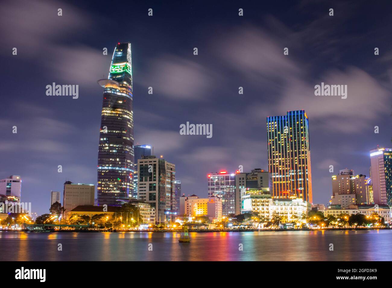 Ho Chi Minh city night scene Stock Photo - Alamy