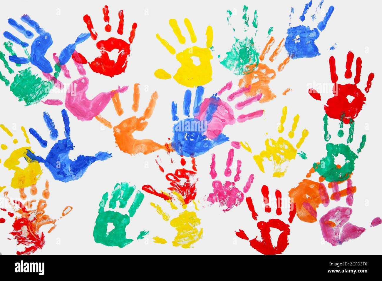 Color kids hands art background Stock Photo - Alamy