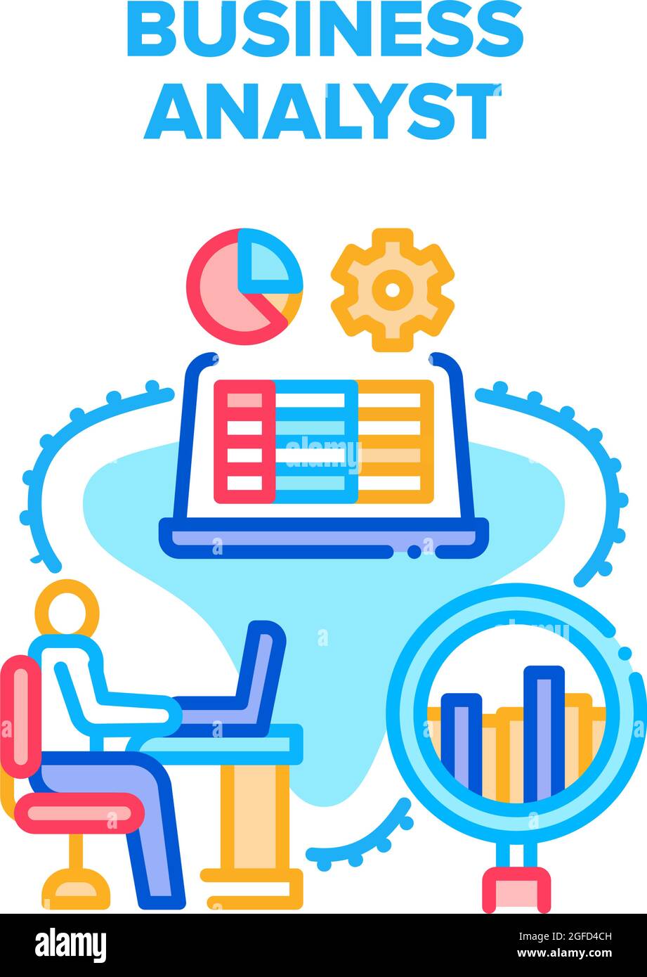 Business Analyst Vector Concept Color Illustration Stock Vector Image ...