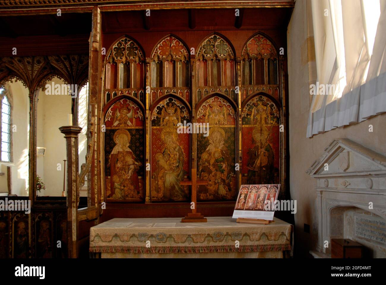 Rood screen inside St Helen's church, Ranworth, Norfolk Stock Photo - Alamy