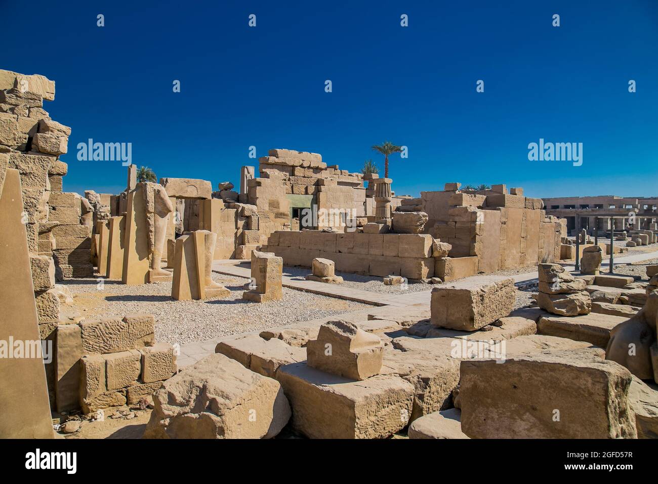 A ruin from the ancient Luxor Temple in Luxor, ancient Thebes, Egypt ...