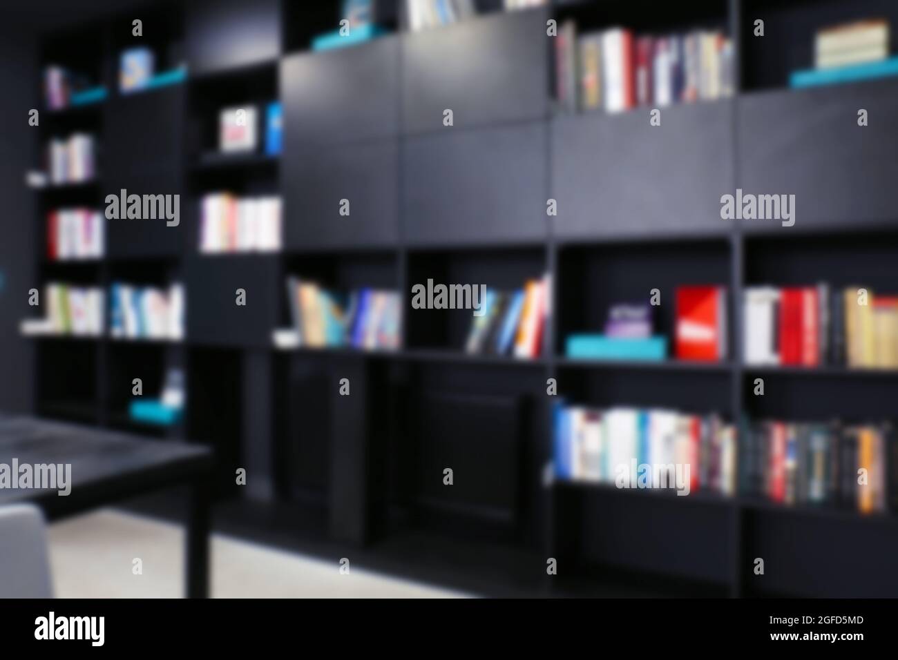 Contemporary design of library interior Stock Photo - Alamy