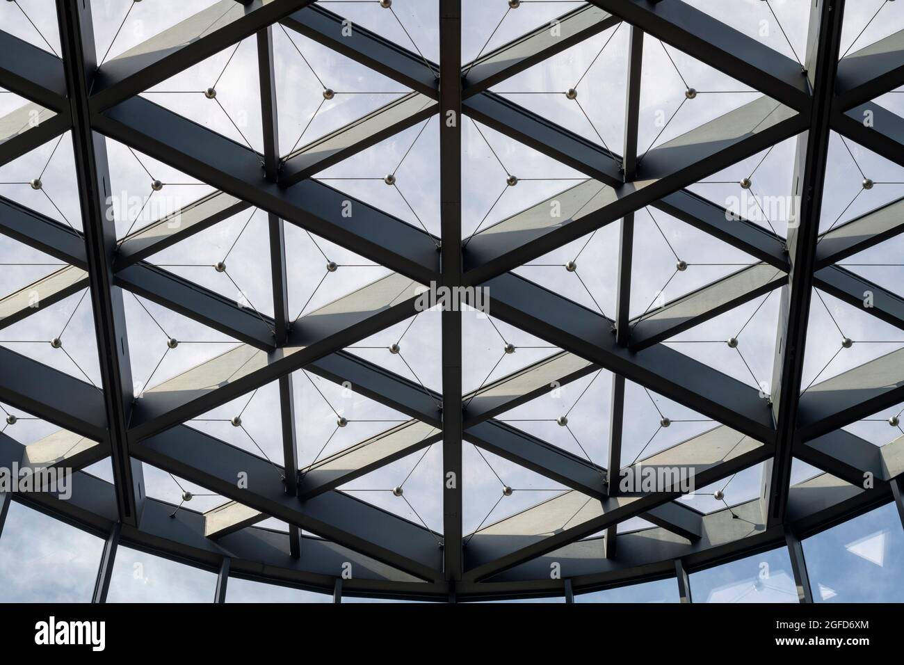 Atrium roof structure. 100 Liverpool Street, London, United Kingdom ...