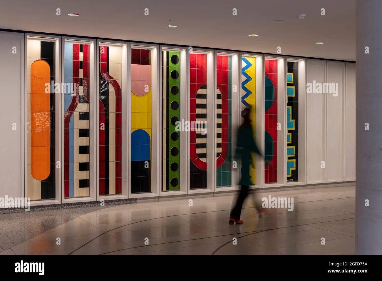 Entrance Lobby artwork, 'Interstice' by Lubna Chowdhary. 100 Liverpool ...