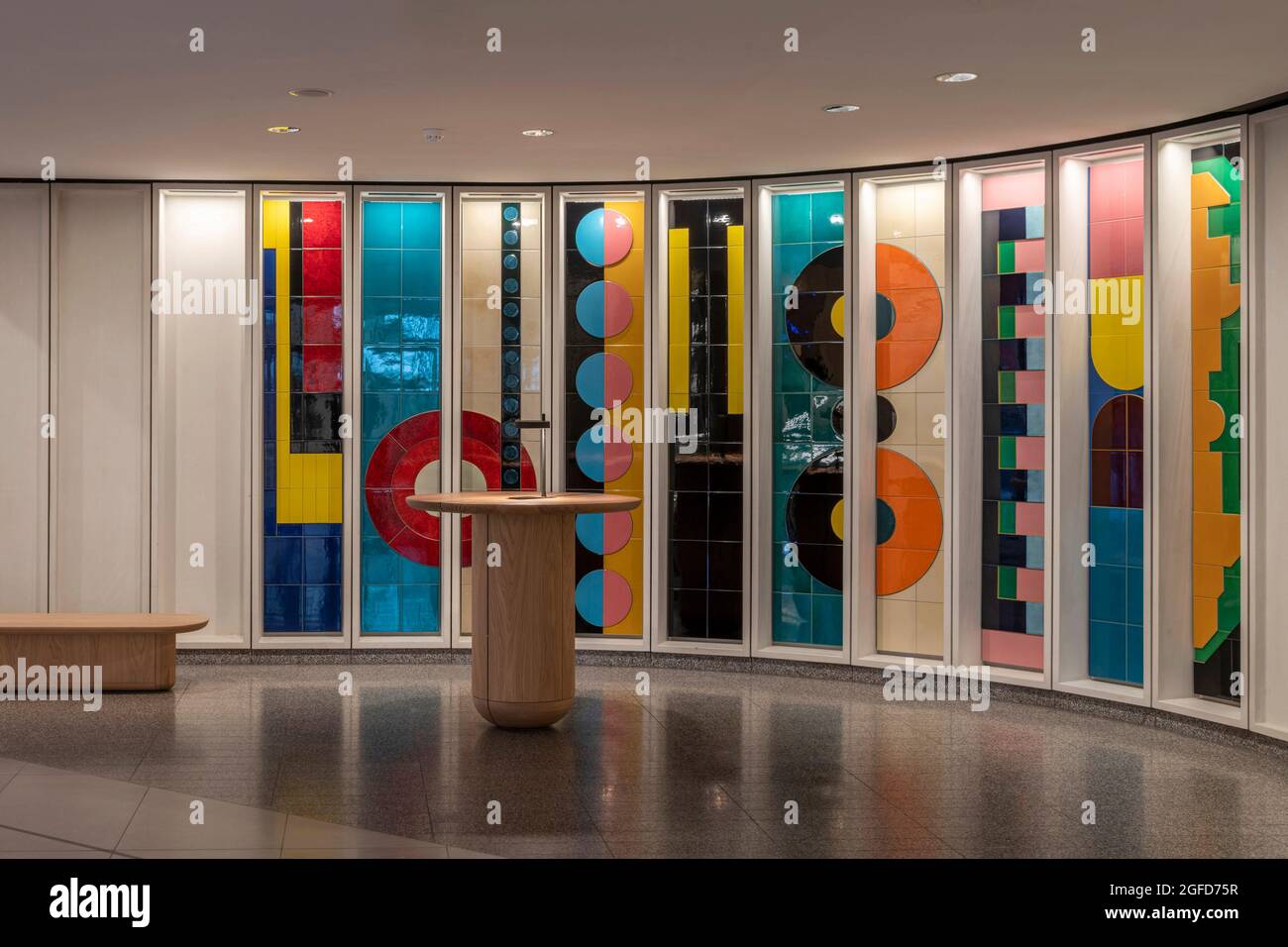 Entrance Lobby artwork, 'Interstice' by Lubna Chowdhary. 100 Liverpool ...