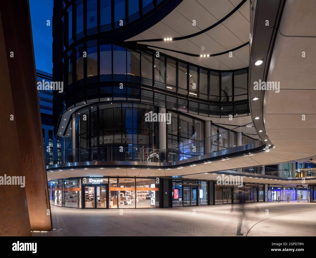 Retail Mall entrance from ground floor. 100 Liverpool Street, London ...