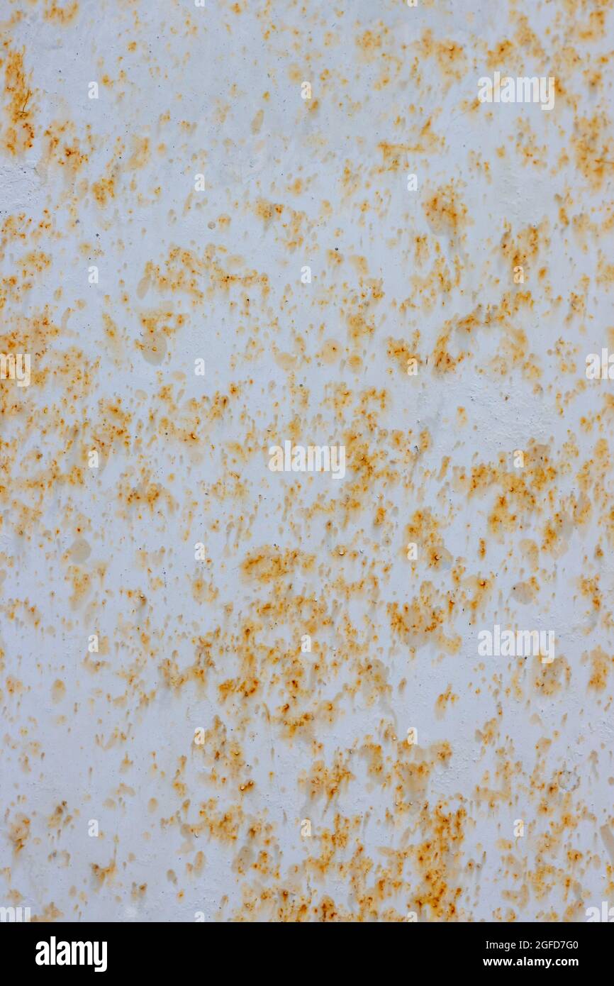 Painted light rusty metal surface with peeling paint Stock Photo - Alamy