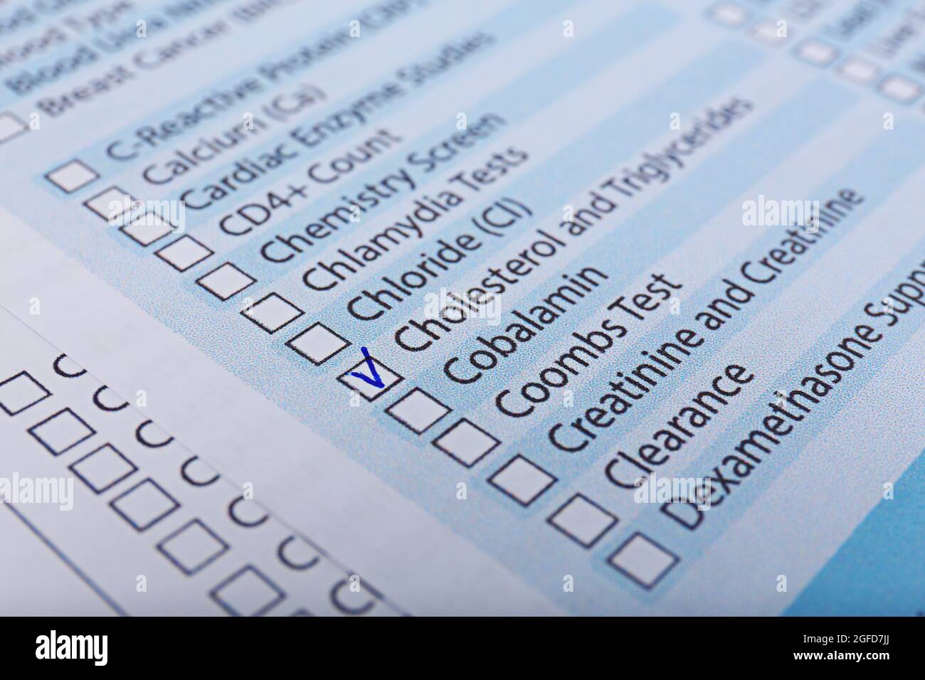 Laboratory test prescription Stock Photo - Alamy