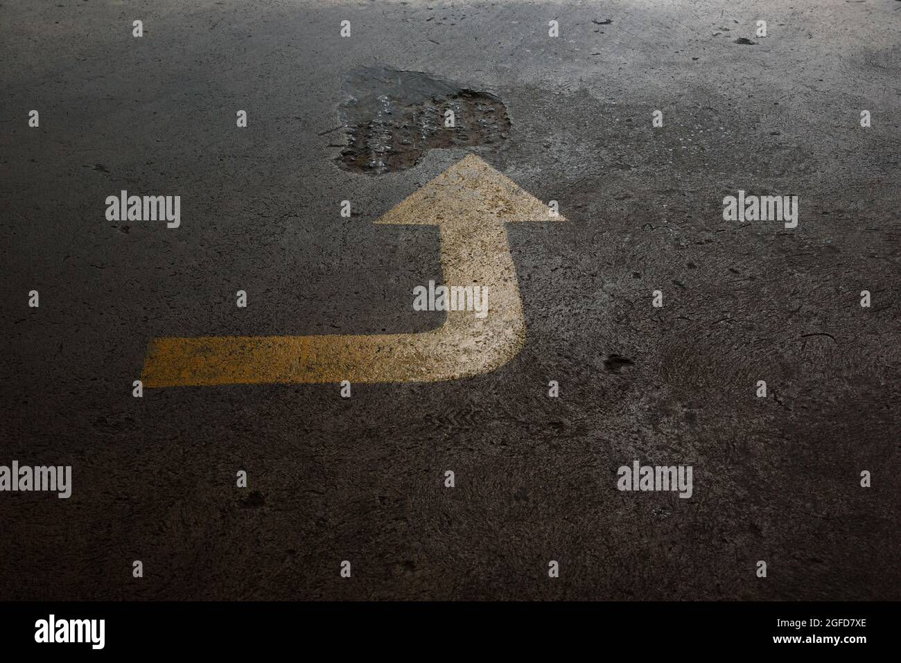 Arrow sign underground road arrow symbol hi-res stock photography and ...