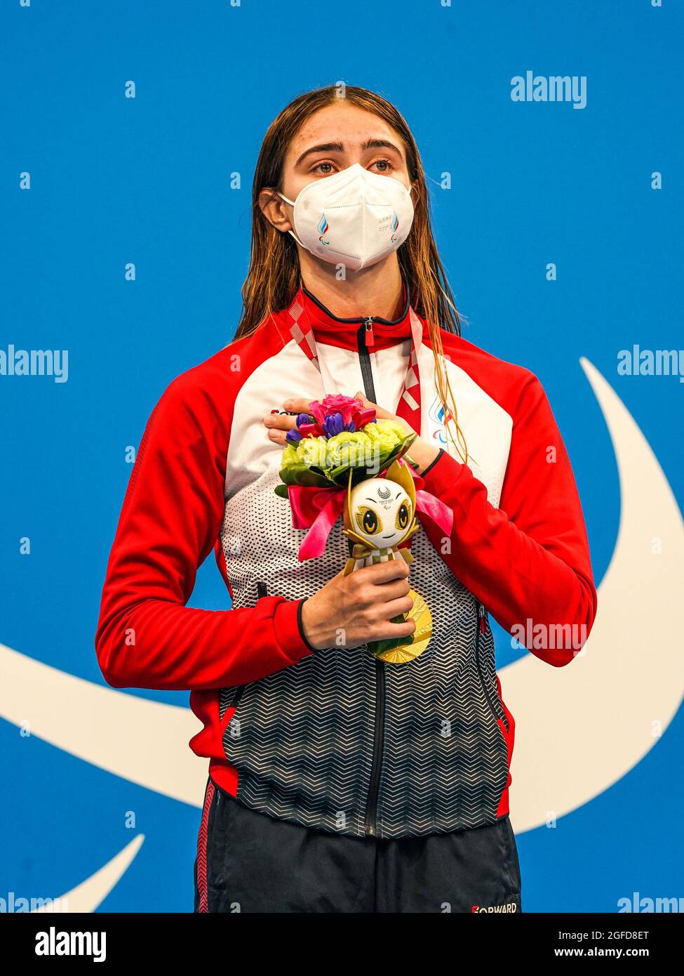 TOKYO, JAPAN - AUGUST 25: Anastasiia Gontar of Russia poses with her ...