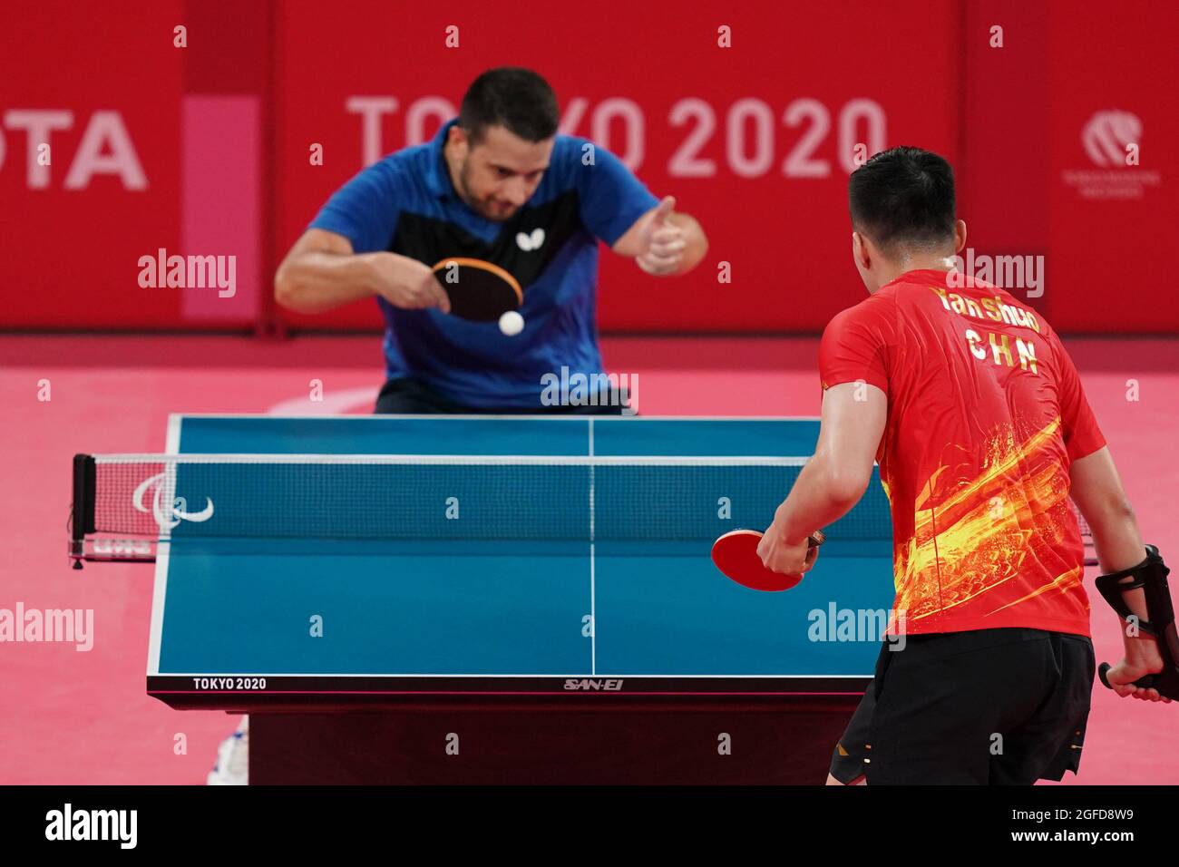 Tokyo, Japan. 25th Aug, 2021. Paralympics: Para table tennis ...