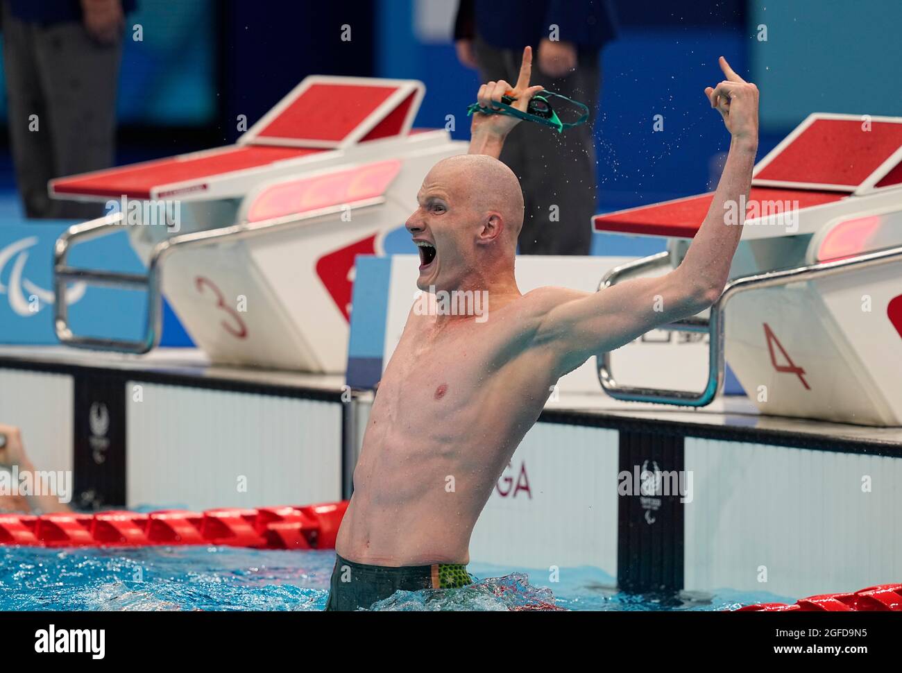 August 25, 2021: Rowan Crothers from Australia winning gold during ...