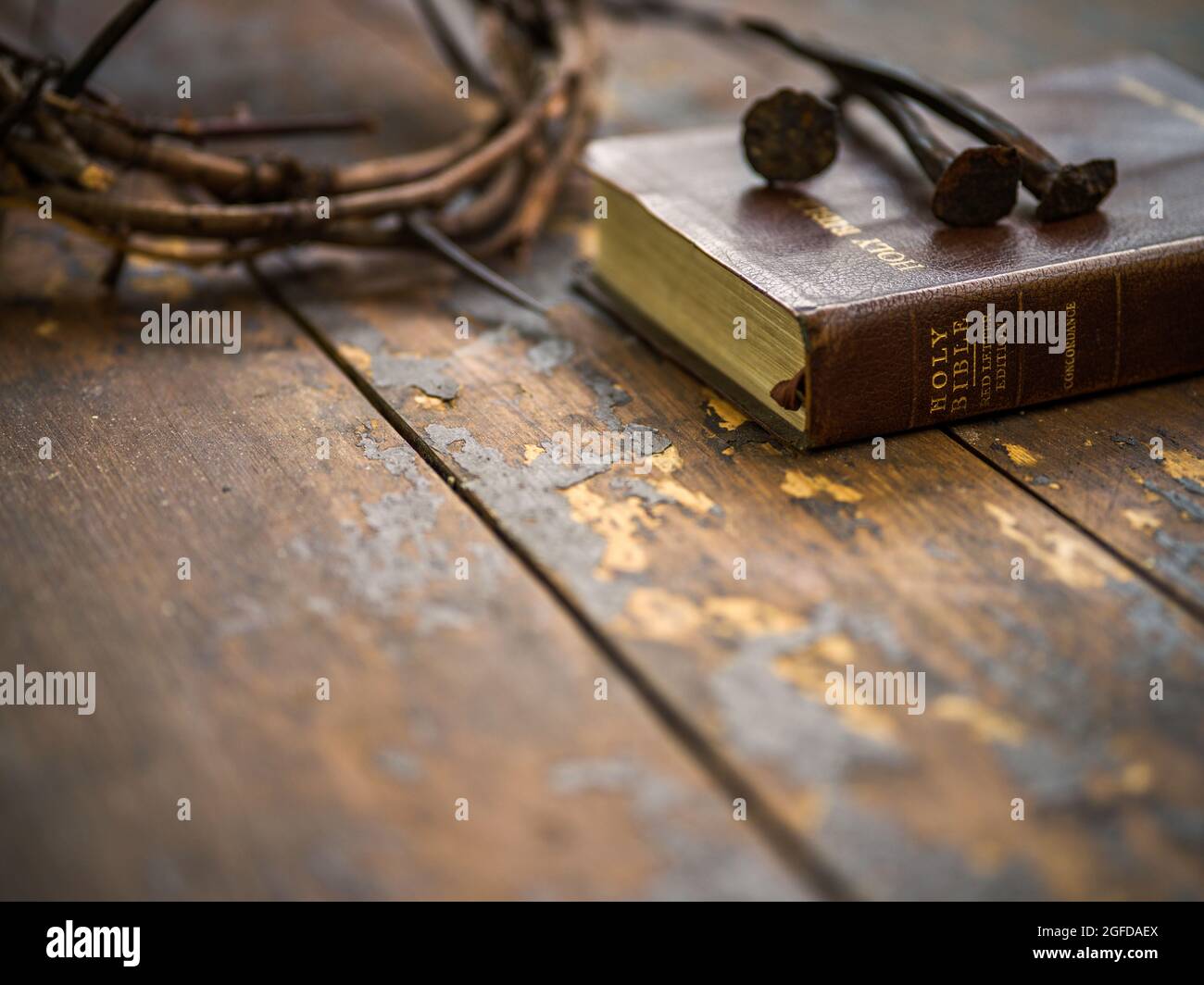Good Friday concept, with nails and crown of thorns Stock Photo - Alamy